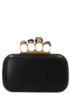 ALEXANDER MCQUEEN Skull Four Ring Clutch