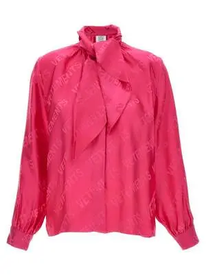 Vetements Monogram Viscose Blouse - Fuchsia