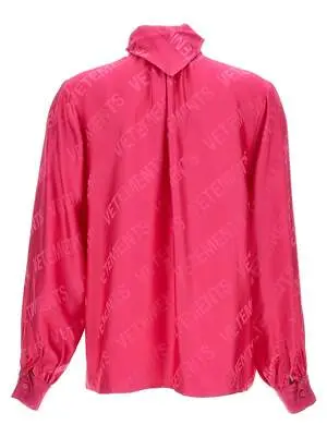 Vetements Monogram Viscose Blouse - Fuchsia