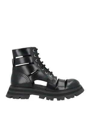 Alexander McQueen Lace-up Leather Ankle Boots