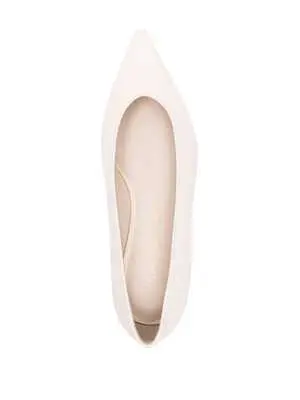 STUART WEITZMAN Pointed-toe Leather Ballerinas