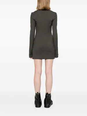 Attico Mélange-effect Mini Dress - Black