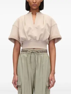 3.1 Phillip Lim V-neck Cotton T-shirt - Neutrals