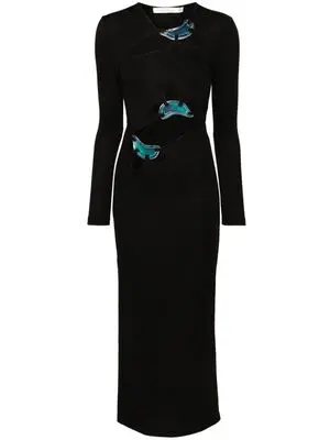 Christopher Esber Cut-out Ribbed Maxi Dress