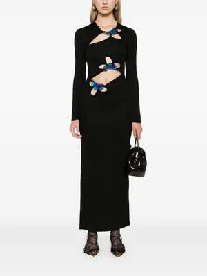 Christopher Esber Cut-out Ribbed Maxi Dress