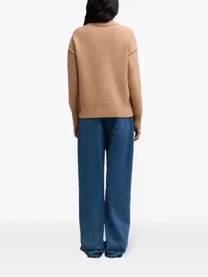 AMI Paris De Coeur Wool Jumper - Neutrals