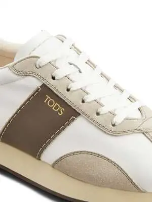 TOD'S Suede-trimmed Sneakers - White
