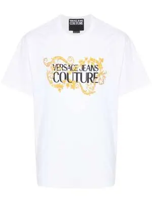 Versace Logo-print Cotton T-shirt - White
