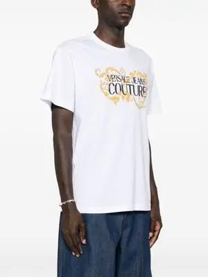 Versace Logo-print Cotton T-shirt - White