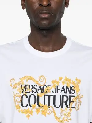Versace Logo-print Cotton T-shirt - White