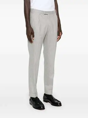 PT TORINO Mid-rise Tapered Trousers - Grey
