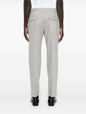 PT TORINO Mid-rise Tapered Trousers - Grey