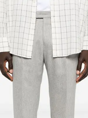 PT TORINO Mid-rise Tapered Trousers - Grey