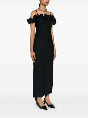 Coperni Ruffle-detail Maxi Dress - Black