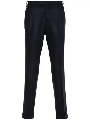 PT TORINO Mid-rise Tapered Trousers - Blue