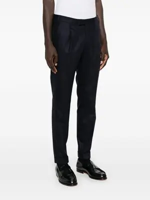 PT TORINO Mid-rise Tapered Trousers - Blue