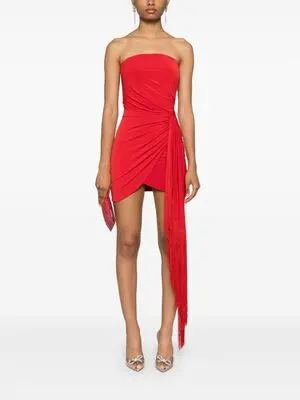 NISSA Fringed-sash Mini Dress