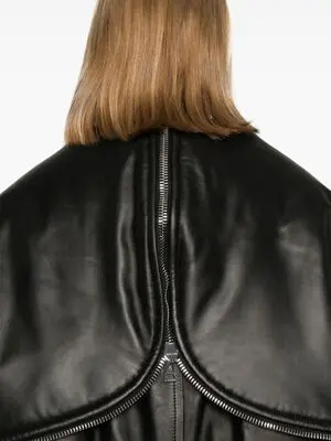 Attico Padded Leather Bomber Jacket