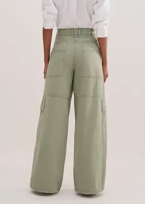ME+EM Relaxed Straight-leg Utility Pant - Silver Sage