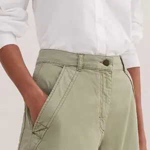 ME+EM Relaxed Straight-leg Utility Pant - Silver Sage