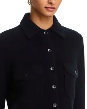 Aqua 100% Cashmere Button Down Shirt