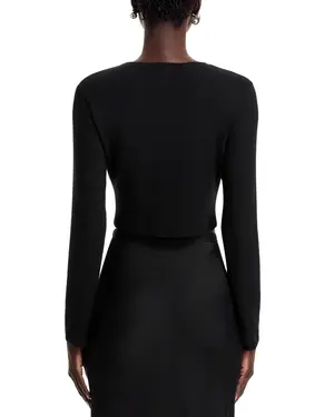 LESET Lauren Crewneck Cardigan - Black