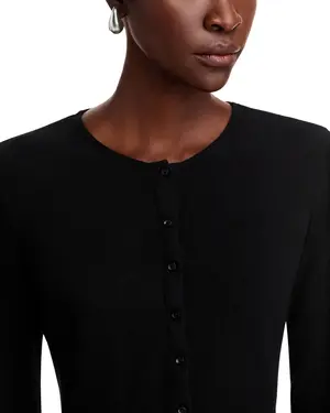 LESET Lauren Crewneck Cardigan - Black