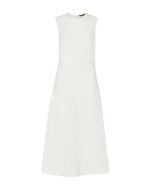 Whistles Lori Ruched Midi Dress - Ivory
