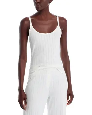 LESET Pointelle Tank - White