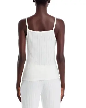 LESET Pointelle Tank - White