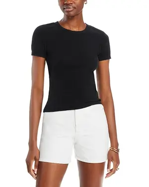 LESET Pointelle Tee - Black