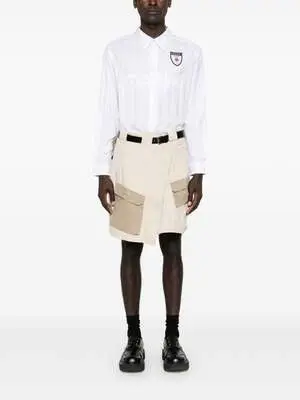 Martine Rose Logo-embroidered Asymmetric Skirt