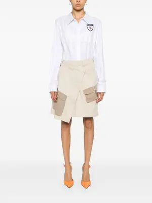 Martine Rose Logo-embroidered Asymmetric Skirt