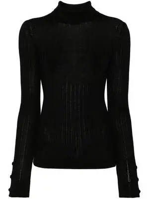 Moncler Ribbed Jumper - Black