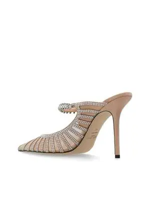 JIMMY CHOO 100mm Bing Crystal-embellished Mules