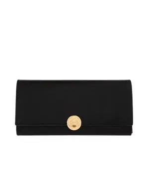 Loewe Logo-plaque Leather Wallet - Black