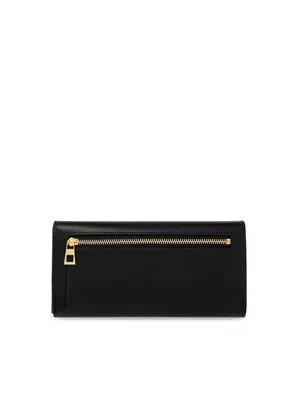 Loewe Logo-plaque Leather Wallet - Black