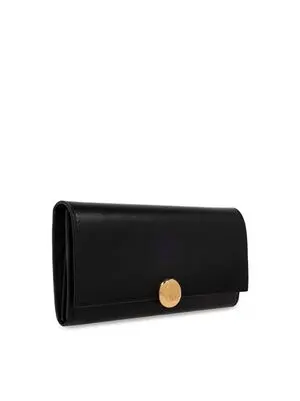 Loewe Logo-plaque Leather Wallet - Black