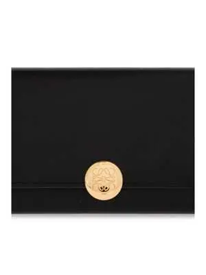 Loewe Logo-plaque Leather Wallet - Black