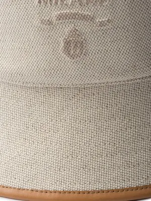 Prada Logo-embroidered Bucket Hat - Neutrals