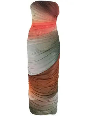 Attico Gradient Midi Dress - Multicolour