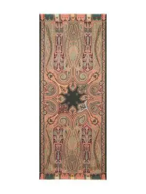 Etro Paisley-print Frayed Scarf - Neutrals
