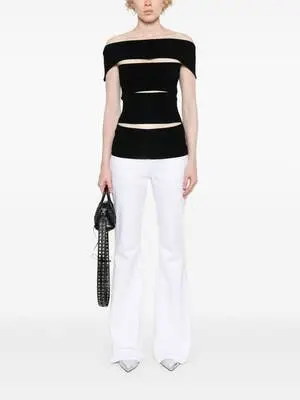 Givenchy Raw-cut Detail Low-rise Flared Jeans
