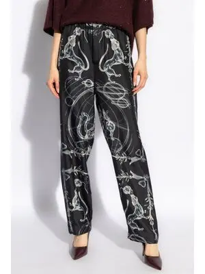 Fabiana Filippi Abstract Print Trousers - Black