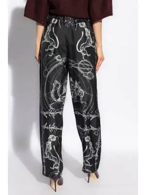 Fabiana Filippi Abstract Print Trousers - Black