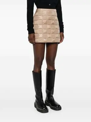 Moncler Quilted Mini Skirt - Brown