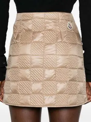 Moncler Quilted Mini Skirt - Brown