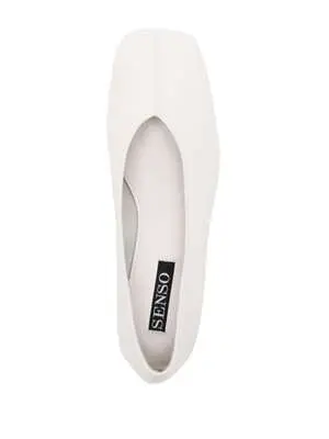 Senso Brynn Leather Ballerina Flats - White