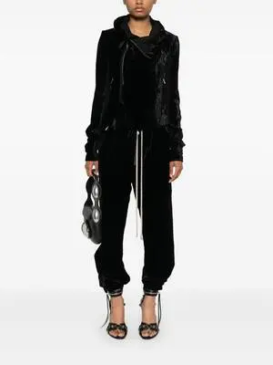Rick Owens Drop-crotch Velour Track Pants
