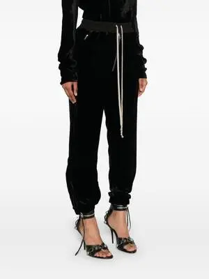 Rick Owens Drop-crotch Velour Track Pants